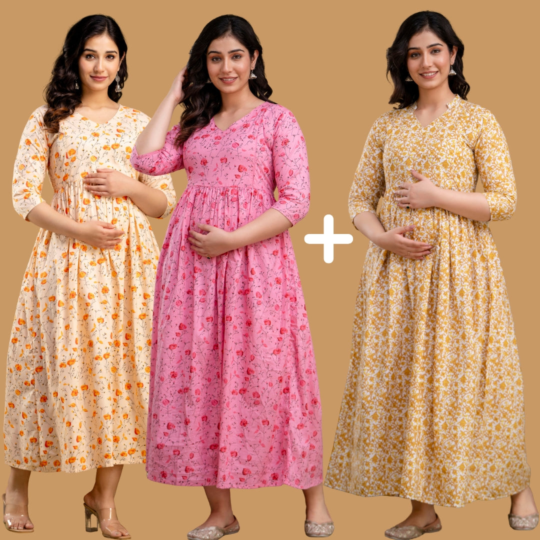 BUY 2 GET 1 FREE - Peach Patel | Rose Patel | Golden – momsera.in